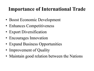 Overview of internatioal trade | PPTX