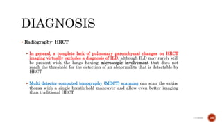 Overview of interstitial lung diseases | PPTX