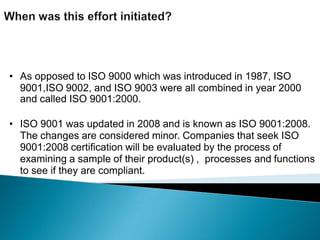 Overview of iso 9001 | PPT