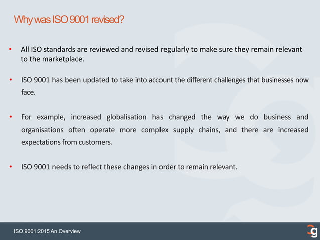 Overview of iso 9001 | PPTX | Business Accounting & Finance | Business