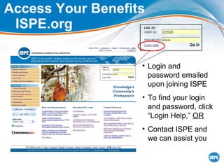 Overview of ISPE Member Benefits | PPT