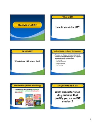 Overview Of Ist | PDF