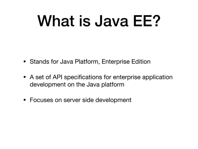 Overview of Java EE | PPT