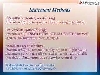 Overview Of JDBC | PDF