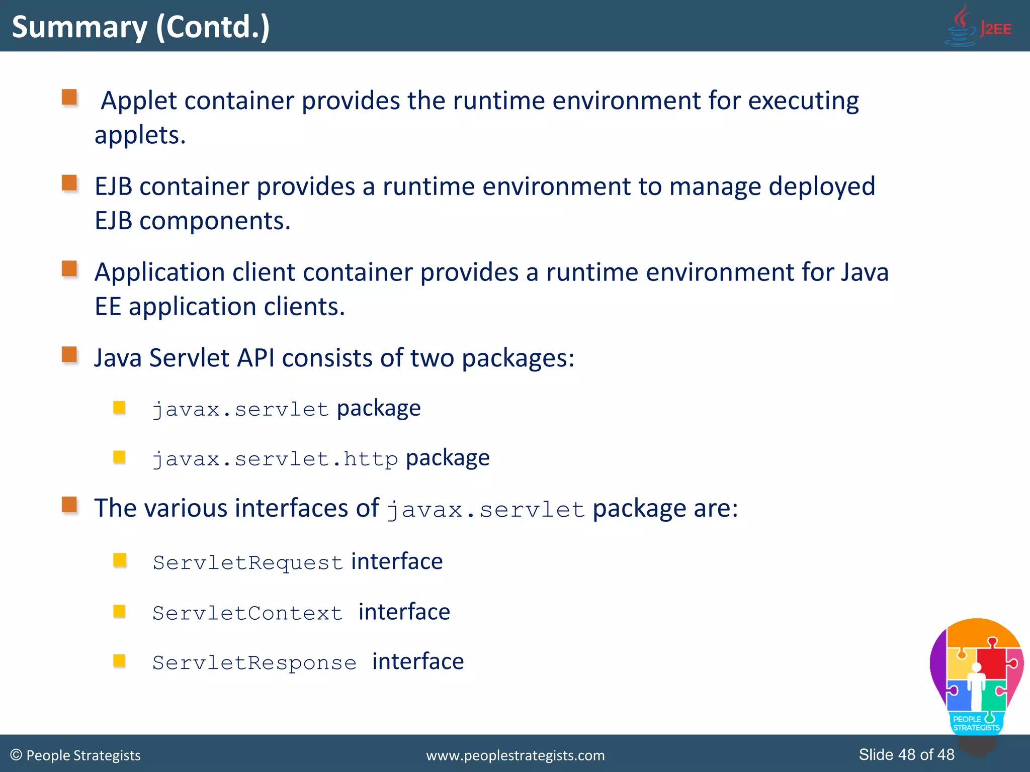 Overview of JEE Technology | PPT