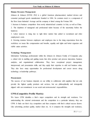 Case Study on Johnson & Johnson | DOCX