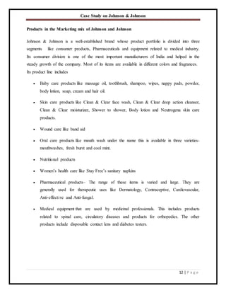 Case Study on Johnson & Johnson | PDF