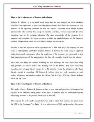 Case Study on Johnson & Johnson | PDF