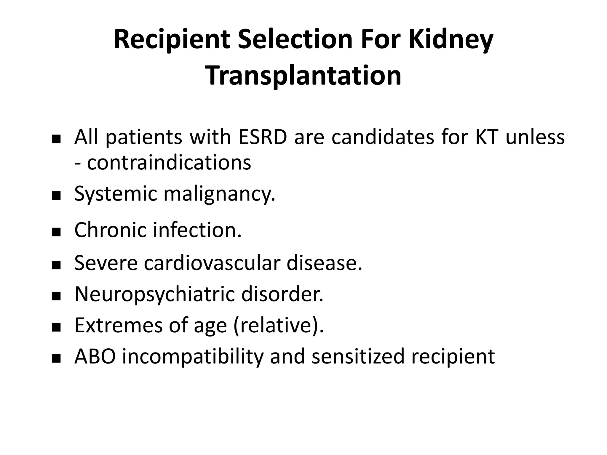 Overview of kidney transplant | PPTX