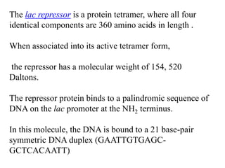 Over view of lac I [inhibitor] | PPTX | Genetics | Science