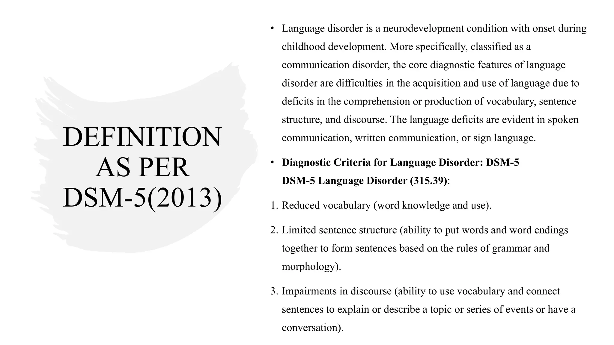 Overview of Language disorders- definition and classification based.pptx