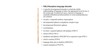 Overview of Language disorders- definition and classification based.pptx