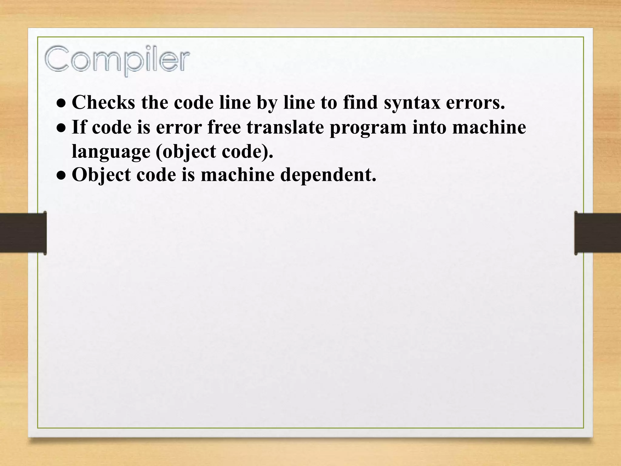 Overview of language processor sp | PPT