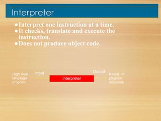 Overview of language processor sp | PPT