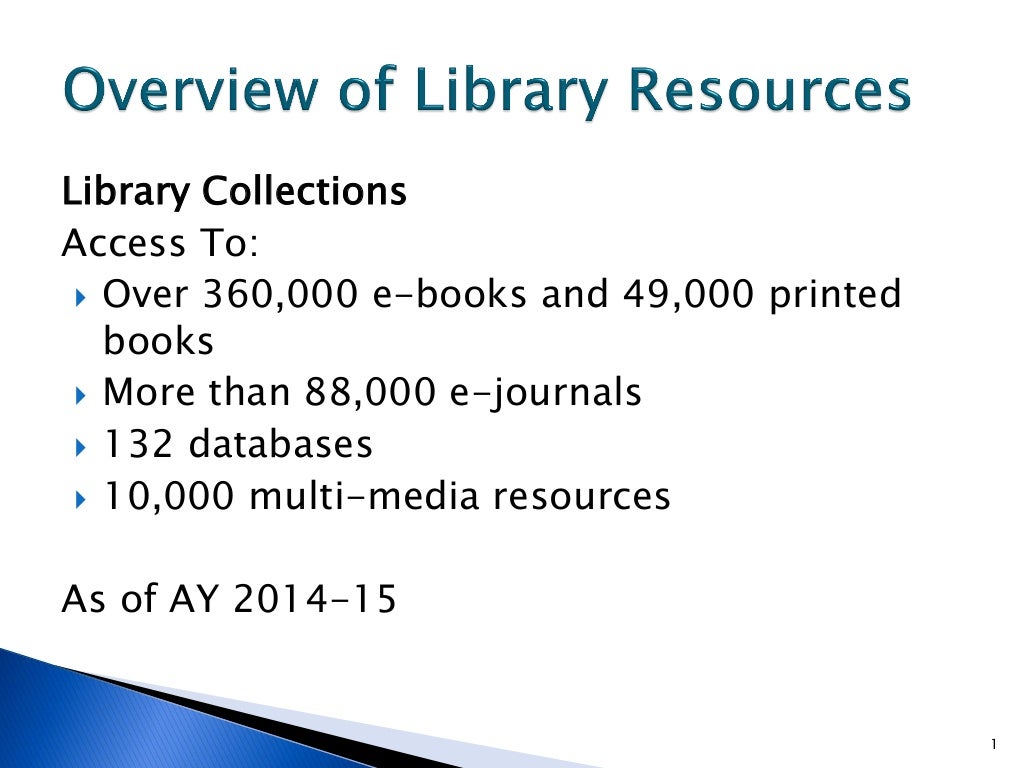 Overview of Library Resources
