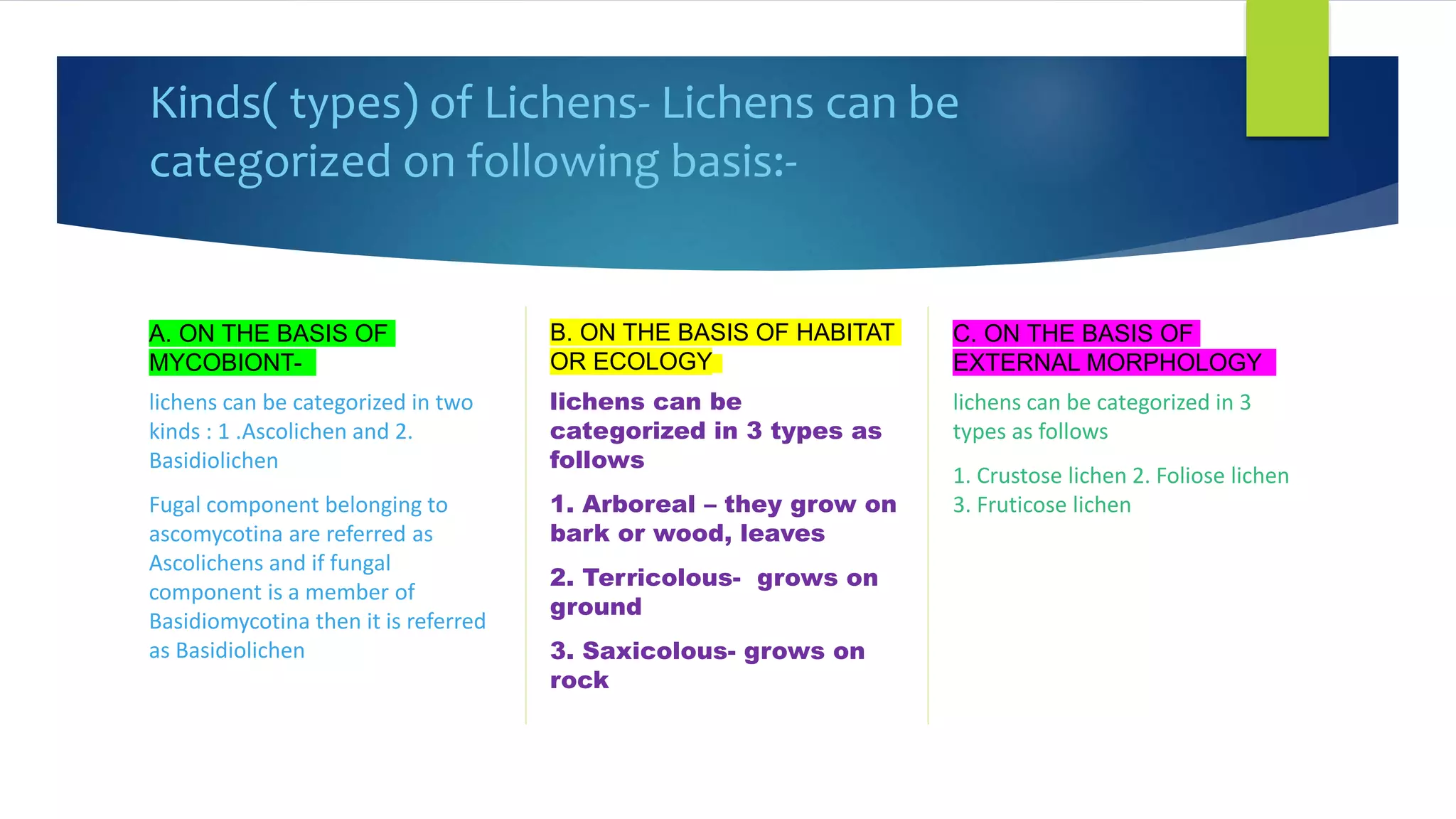 Overview of lichens | PPTX