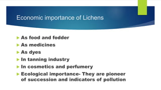 Overview of lichens | PPTX