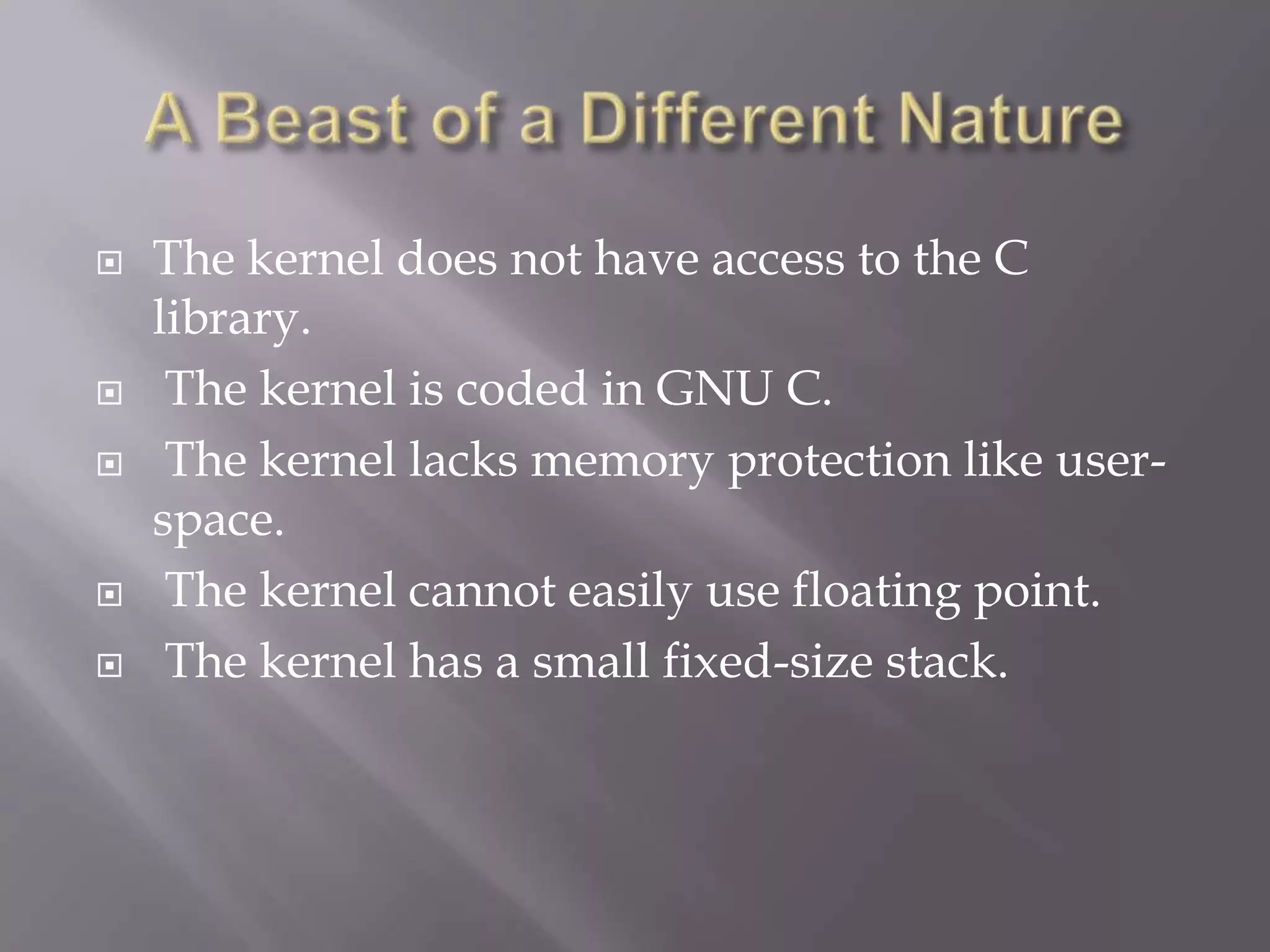 Overview of linux kernel development | PPTX
