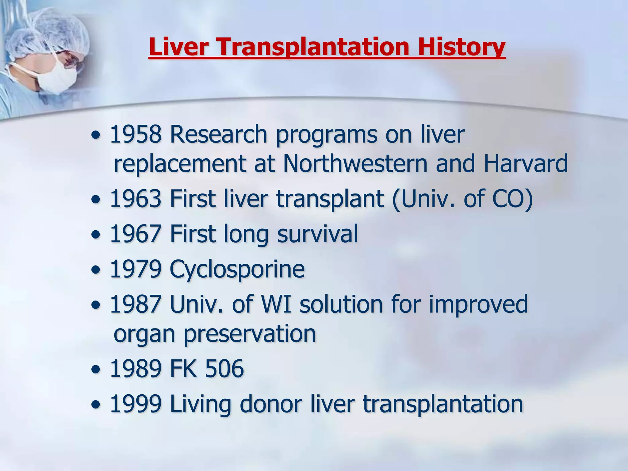 Overview of liver transplantation | PPT