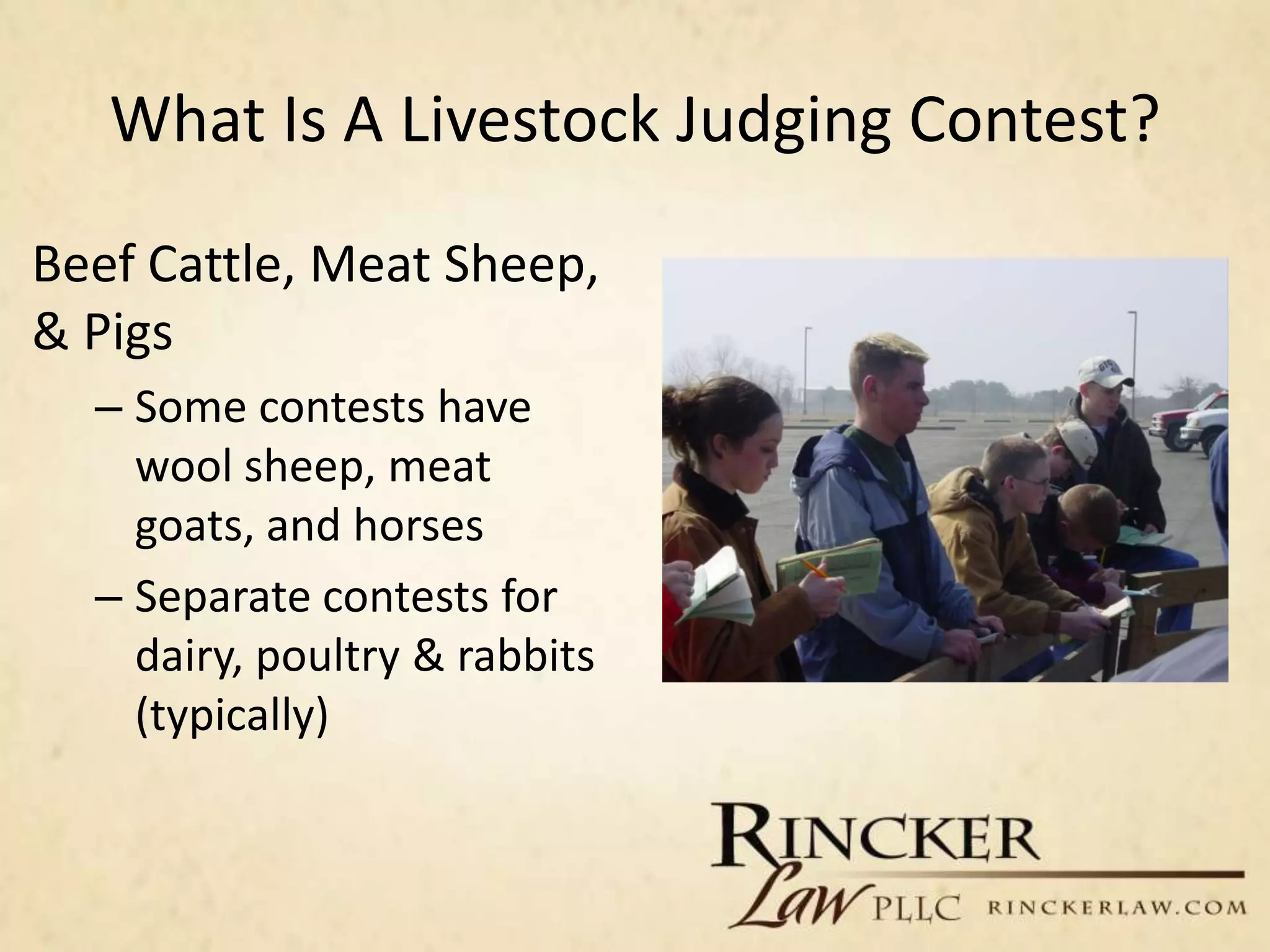 Overview of Livestock Judging | PPTX
