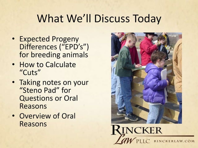 Overview of Livestock Judging | PPTX