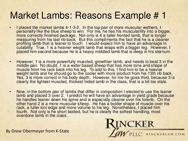 Overview of Livestock Judging