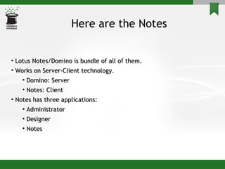 Overview of lotus notes/domino 8.5 | PPT