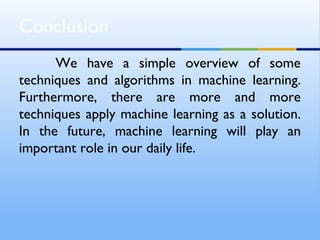 Overview of machine learning | PPT