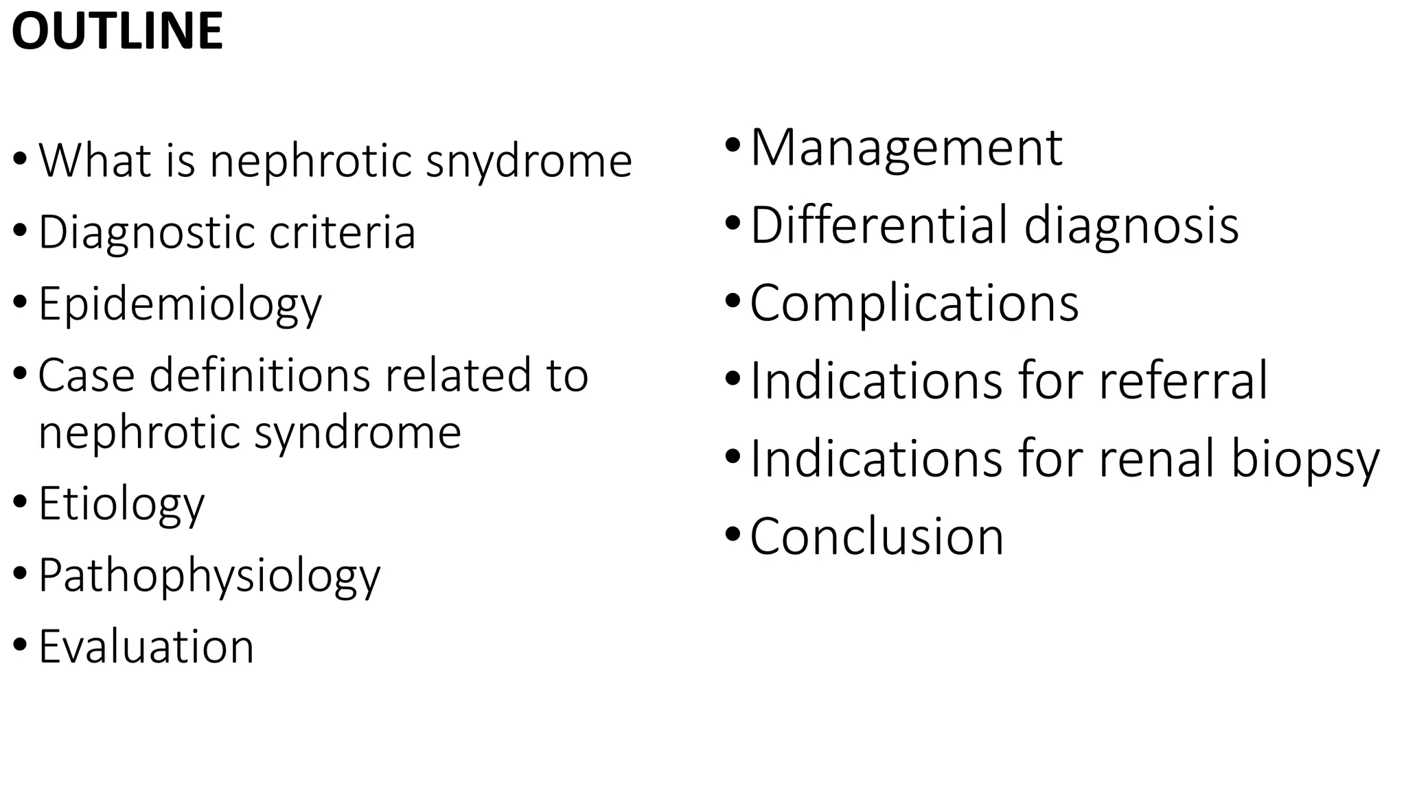 Overview of management of nephrotic syndrom | PPTX