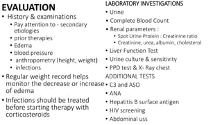 Overview of management of nephrotic syndrom | PPTX