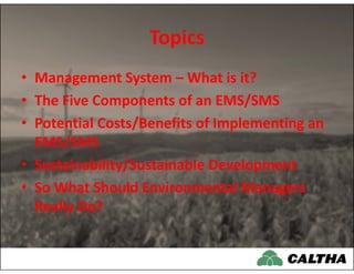 Management Systems Used By Environmental and Safety Professionals | PPT