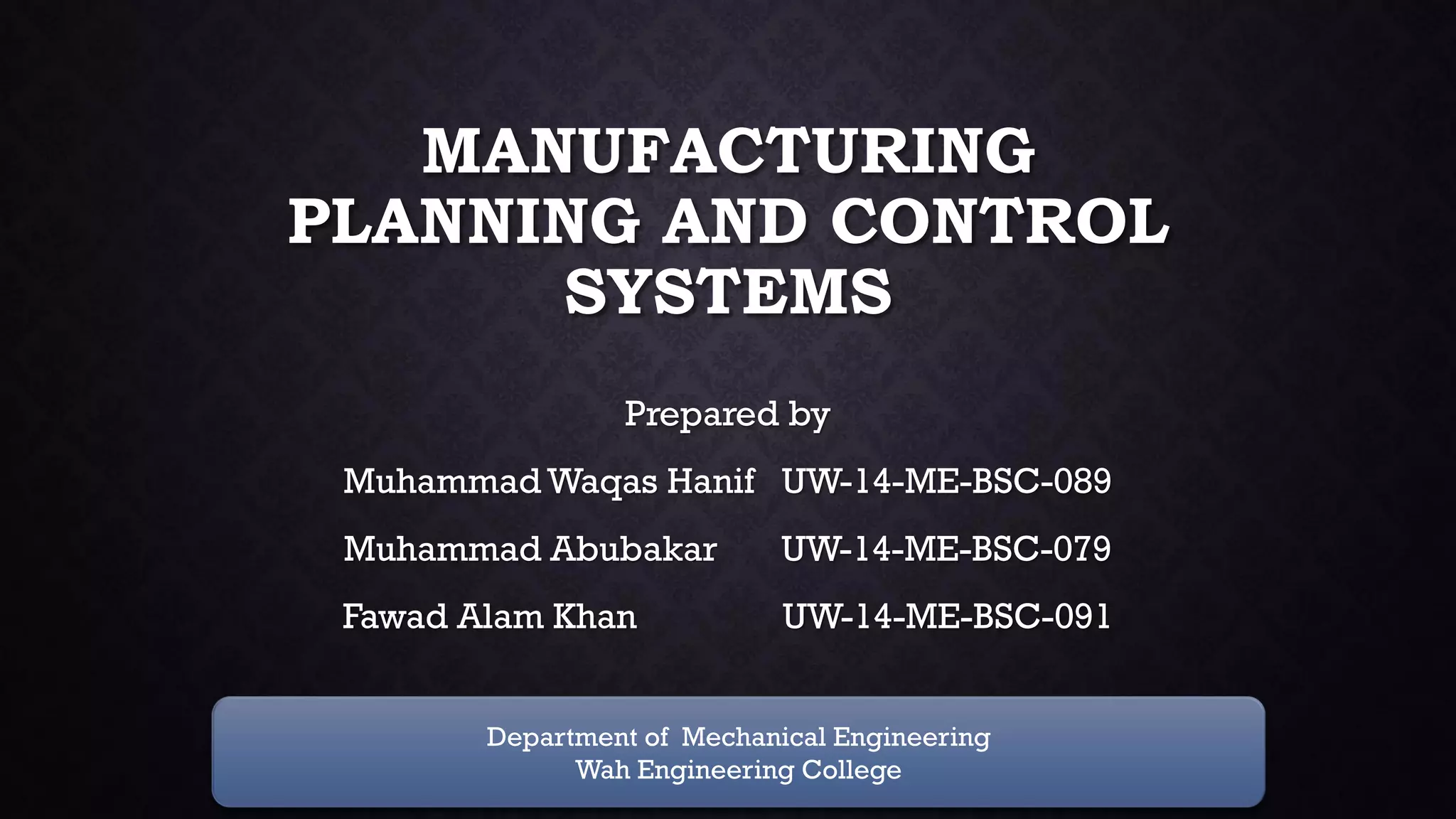 Overview of manufacturing system history | PDF
