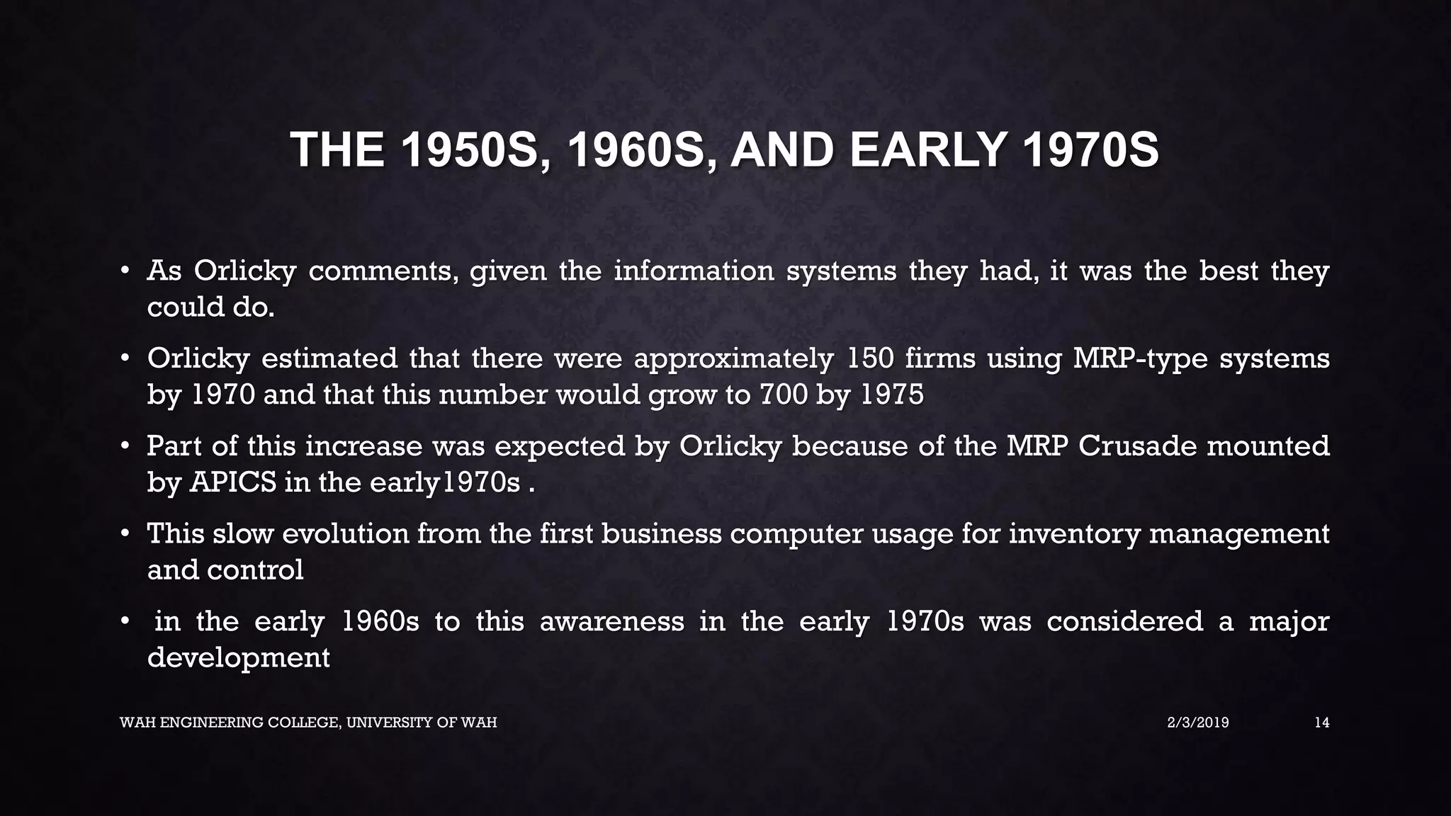 Overview of manufacturing system history | PDF