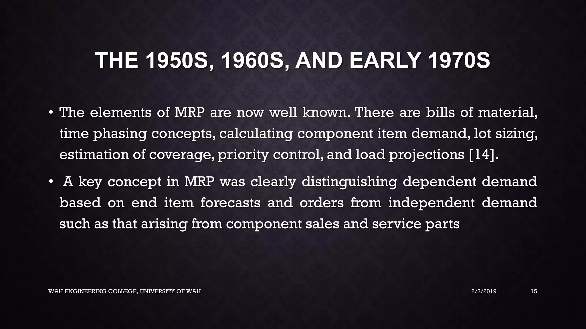 Overview of manufacturing system history | PDF