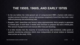 Overview of manufacturing system history | PDF | Manufacturing Industry ...