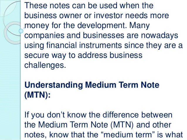 Overview Of Medium Term Note And How It Works | PPTX