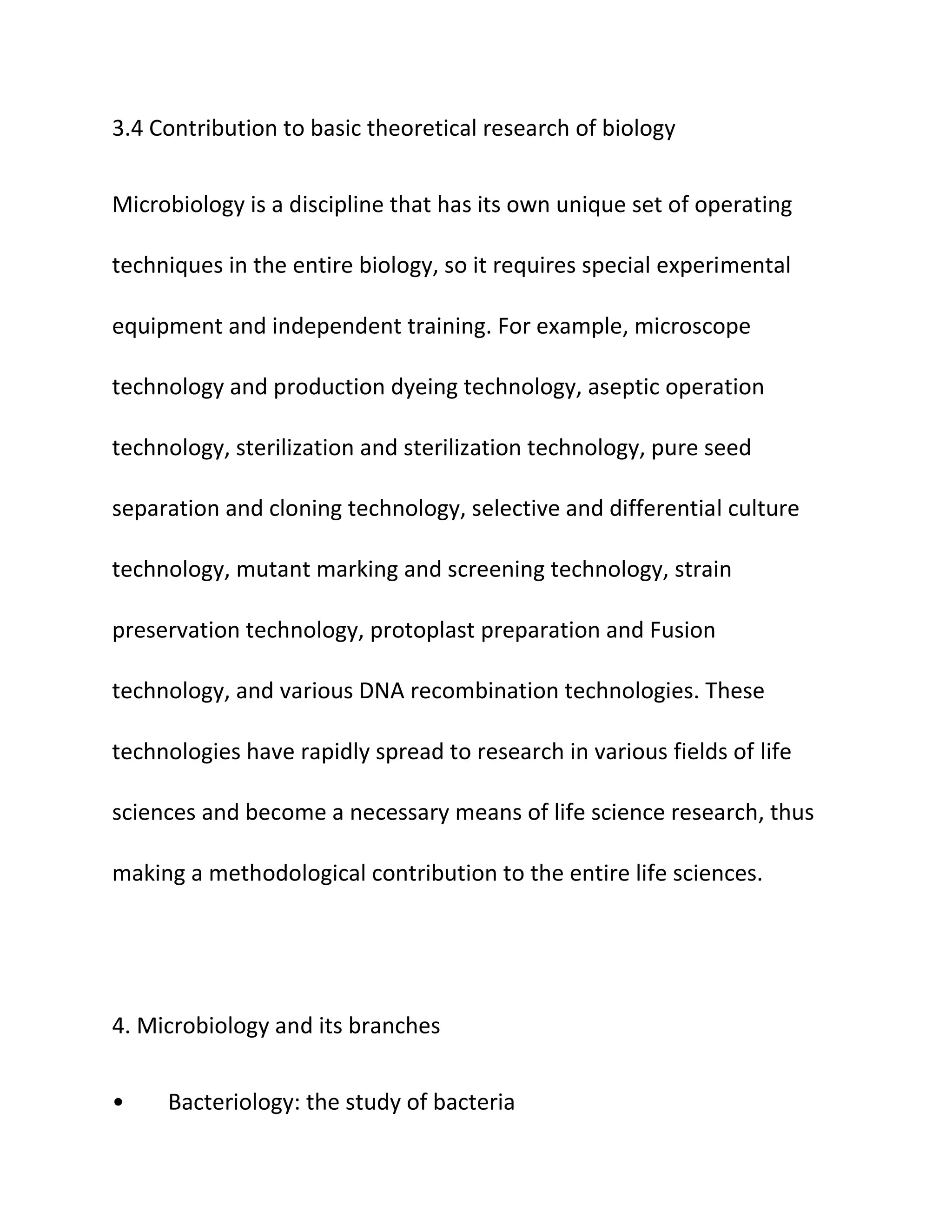Microbiology Medical Subject Department Development - www.biomed.fit