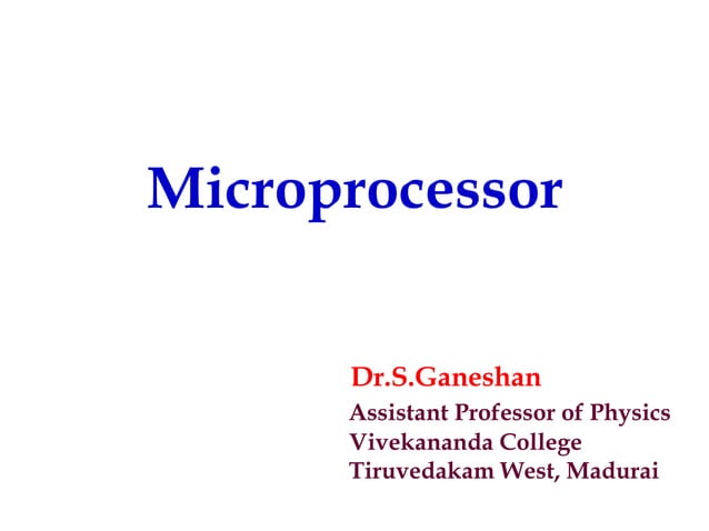Overview of Microprocessor and its Evolution | PPT