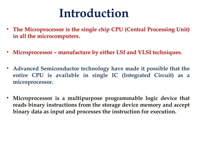 Overview of Microprocessor and its Evolution | PPT