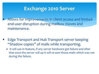 Overview of Microsoft Exchange Server | PPTX