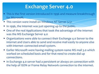 Overview of Microsoft Exchange Server | PPTX