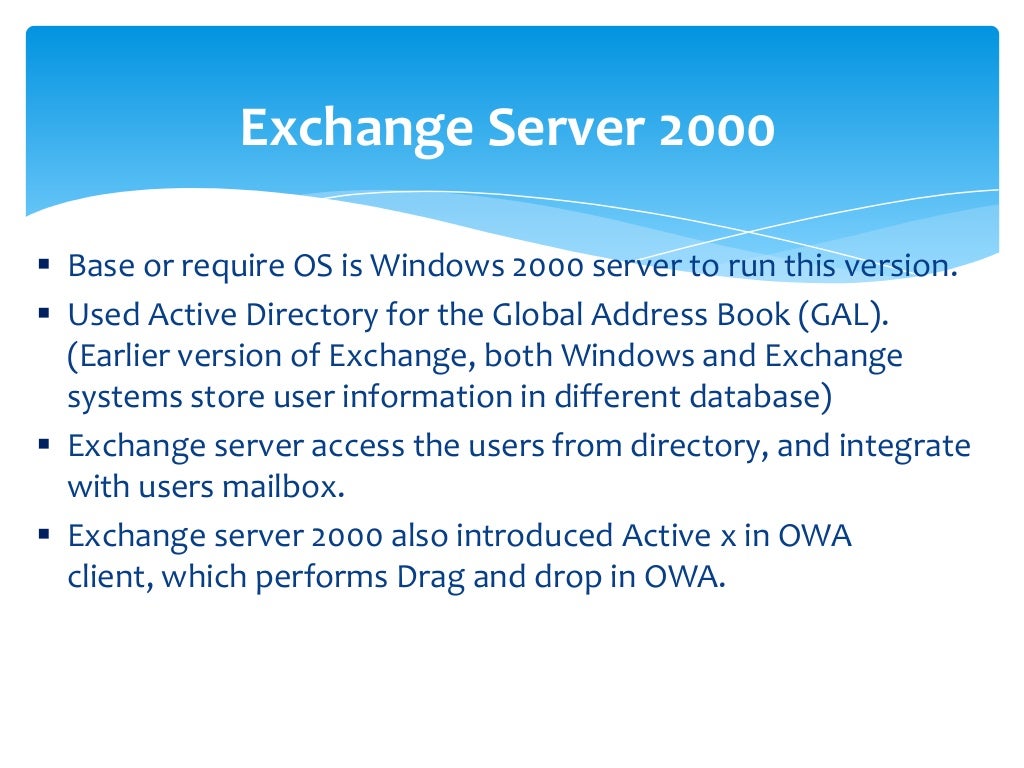 Overview of Microsoft Exchange Server
