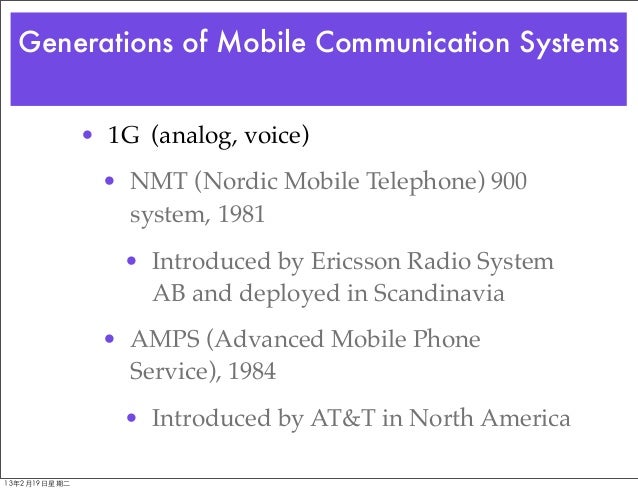 Overview of mobile communication systems