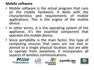 Overview of mobile computing | PPTX