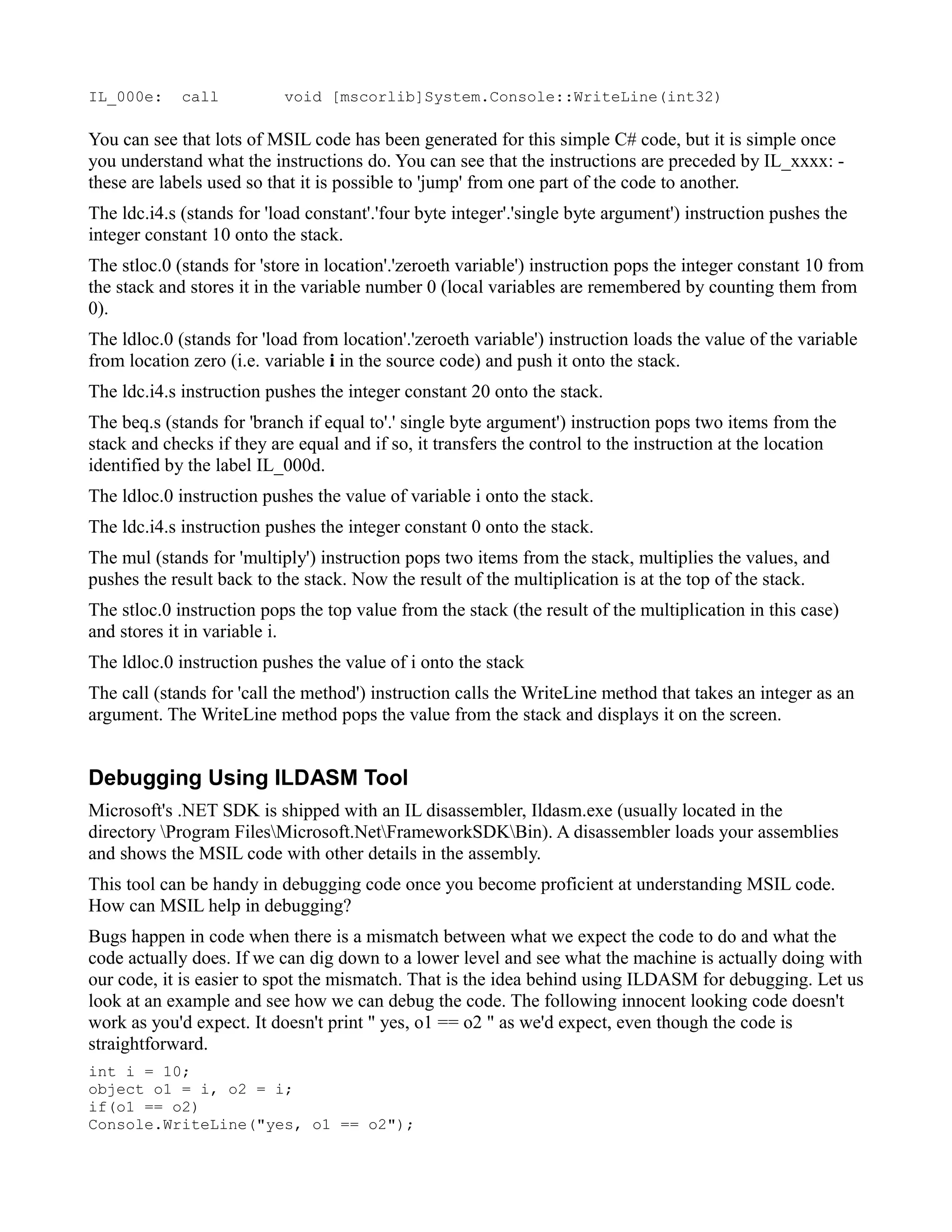 Overview Of Msil | PDF