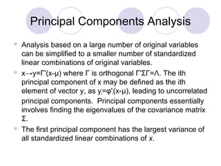 Overview of Multivariate Statistical Methods | PPT