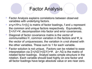 Overview of Multivariate Statistical Methods | PPT