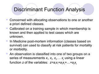 Overview of Multivariate Statistical Methods | PPT