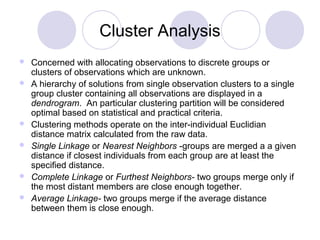 Overview of Multivariate Statistical Methods | PPT