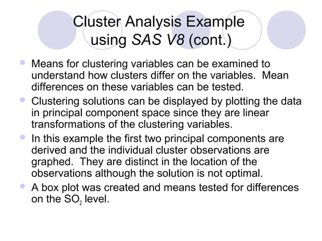 Overview Of Multivariate Statistical Methods Ppt